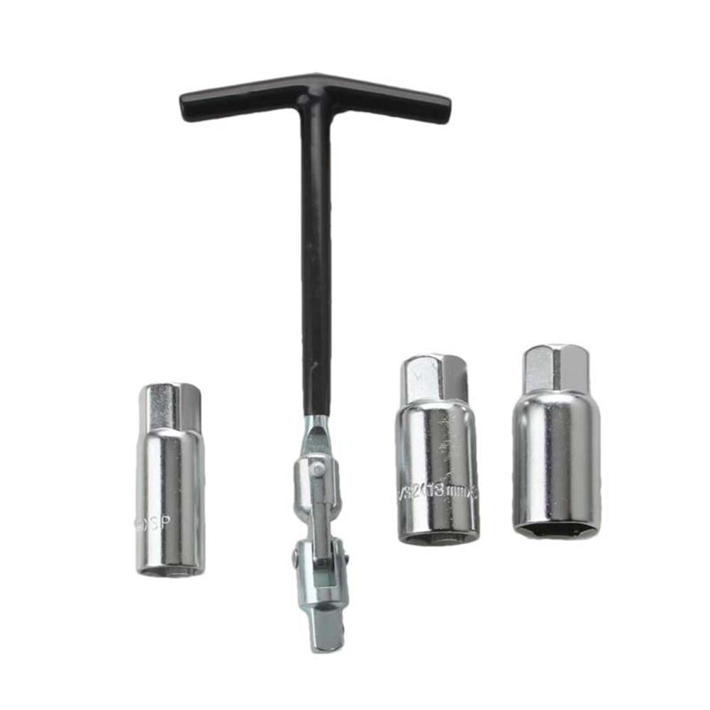 Spark Plug Socket Wrench with Foldable Connector and Anti-Slip T-Handle ...