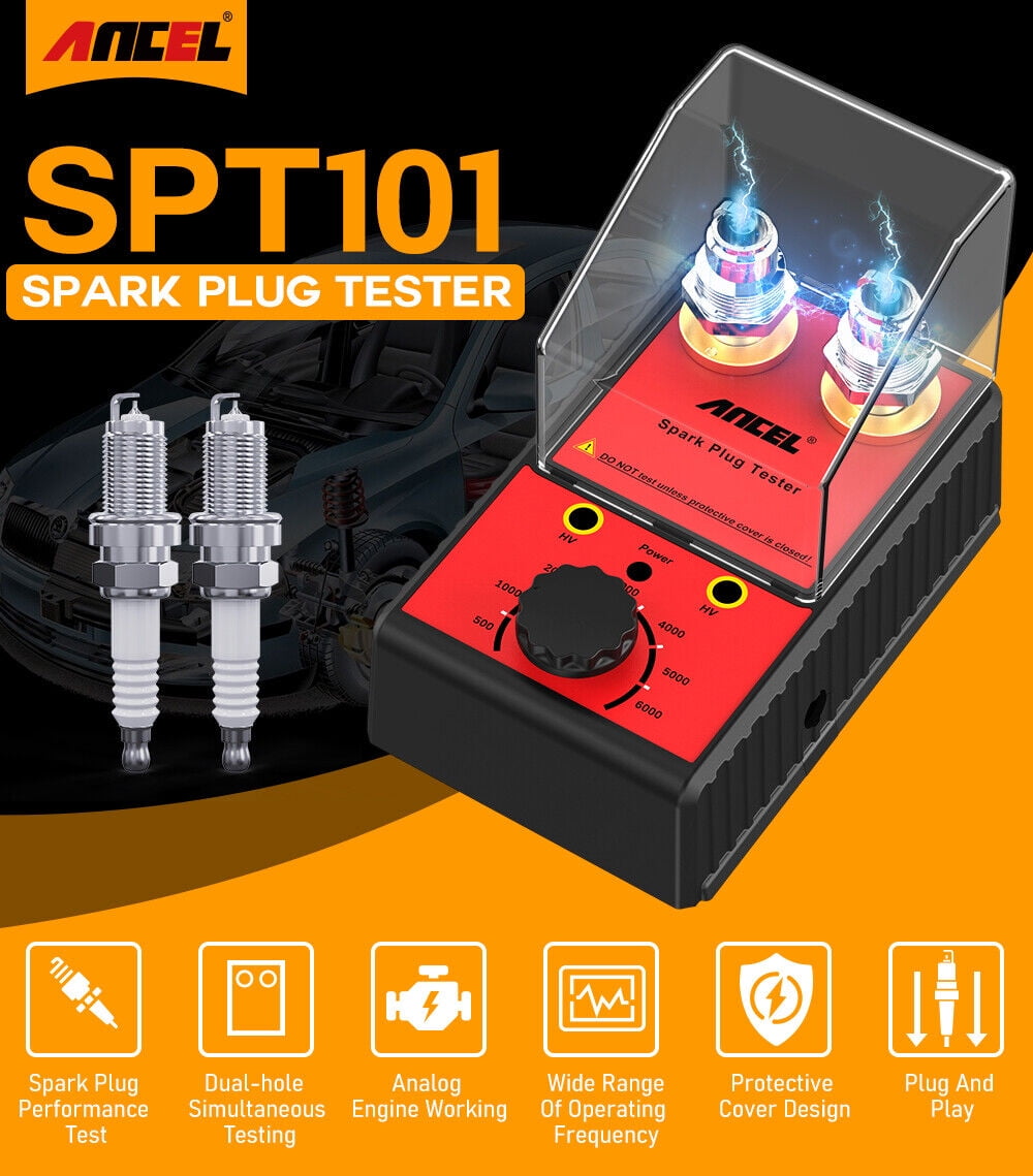 Spark Plug Tester Dual Hole Diagnostic Tool 12V Gasoline Car Ignition ...