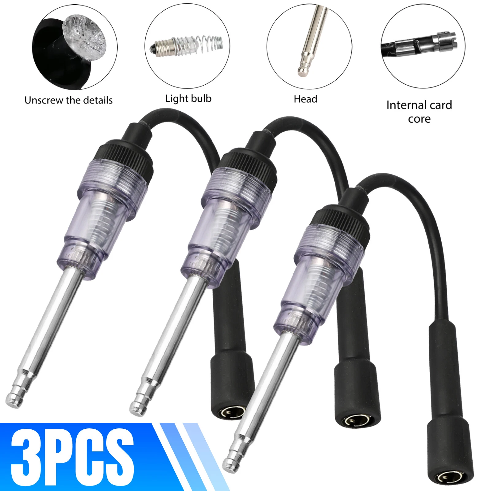 Spark Plug Tester Ignition System Coil Engine Auto In Line Diagnostic Test Tools