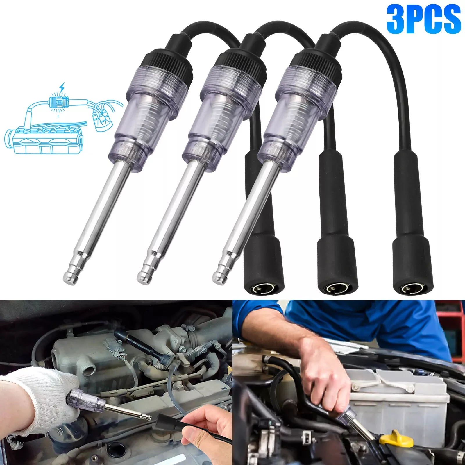 Spark Plug Tester Ignition System Coil Engine In Line Auto Diagnostic Test Tools