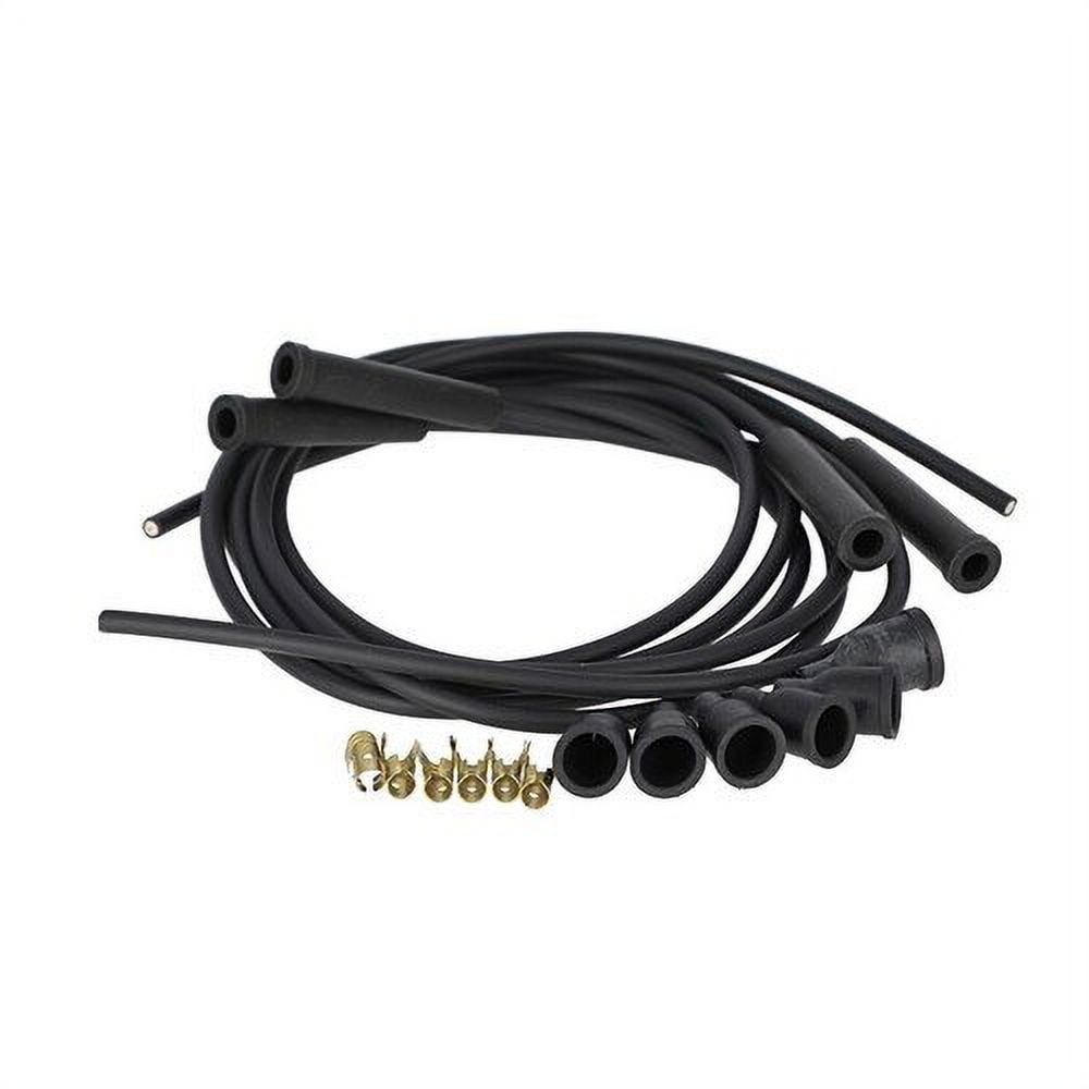 Spark Plug Wire Set - 4 Cylinder - Copper Core - Straight Boots fits ...