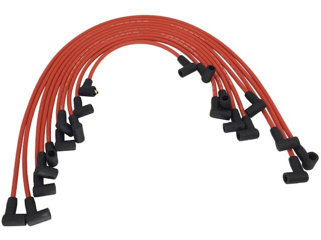 Spark Plug Wire Set for 1975-1996 Ford F-150, 9mm, 45 Degree Boot, Red ...