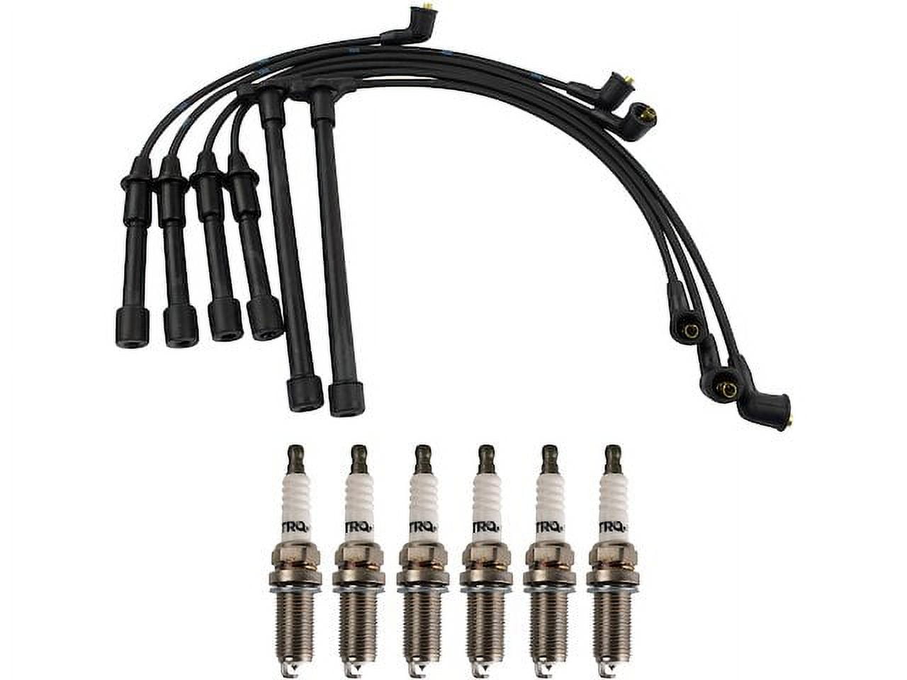 Spark Plug Wire Set with Spark Plugs - Compatible with 1996 - 2000 Nissan Pathfinder 1997 1998 ...