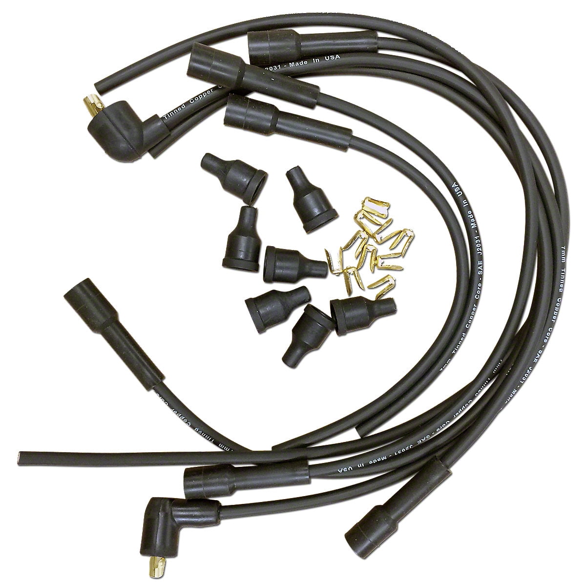 Spark Plug Wiring Set w/ Straight Boots (6 Cylinder) Fits International ...