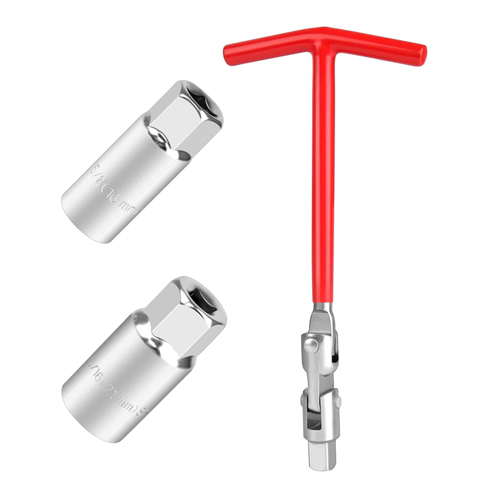 Spark Plug Wrench Set, 16mm 21mm Remover Installer Tool T Handle Wrench ...