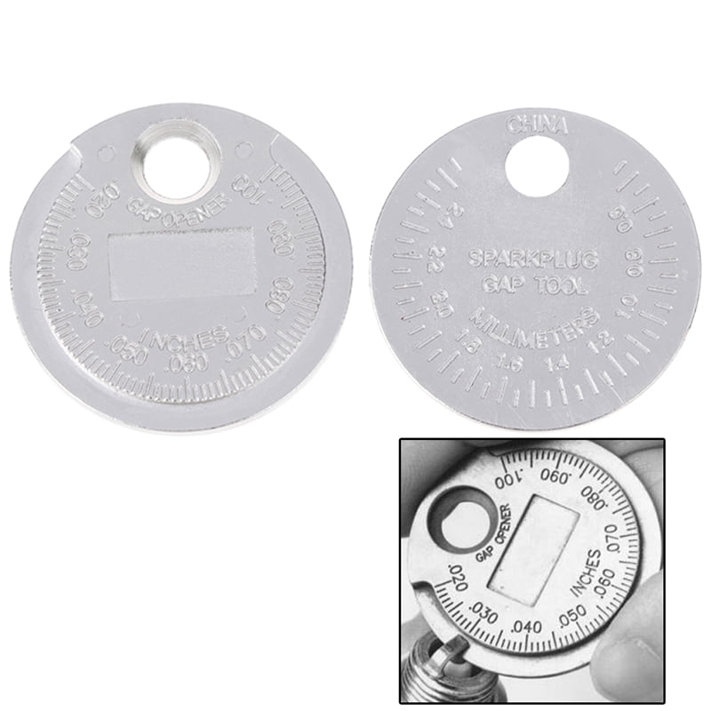 Spark plug gap gauge tool measurement coin-type 0.6-2.4mm range spark ...