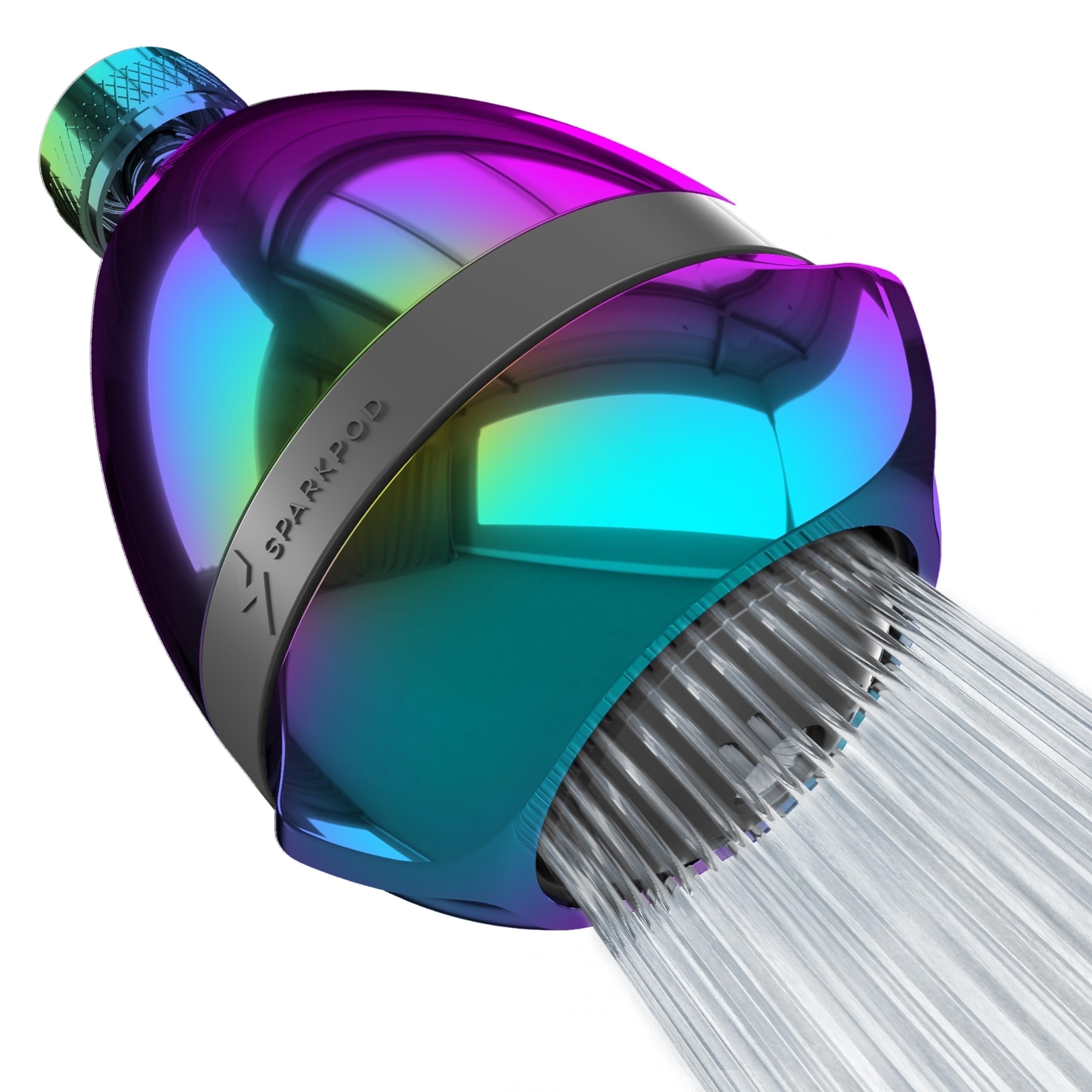 SparkPod High Pressure Shower Head, Rain, Massage & Pulsating Modes ...