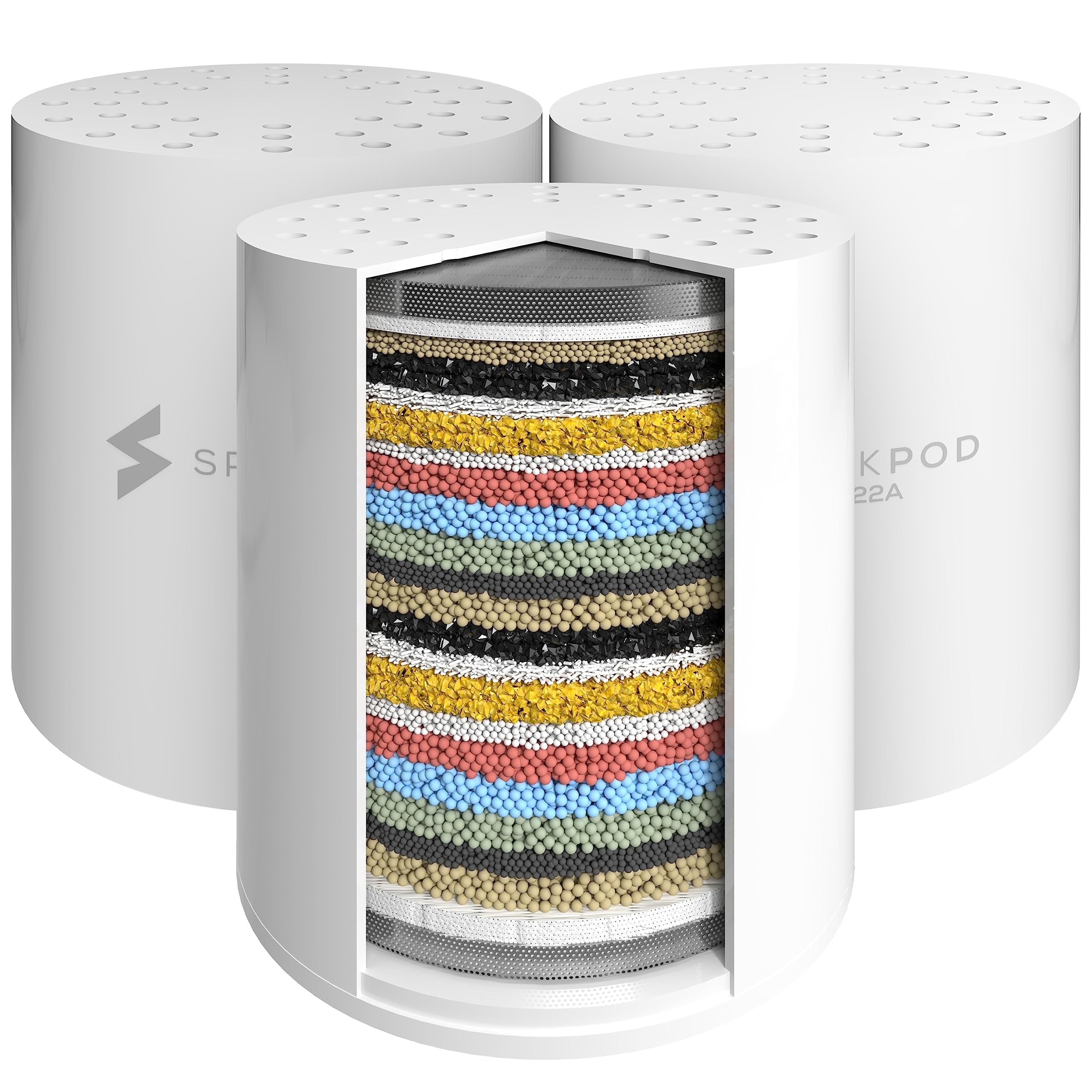SparkPod Shower Filter Cartridge for Sensitive Skin, Filters Chlorine ...