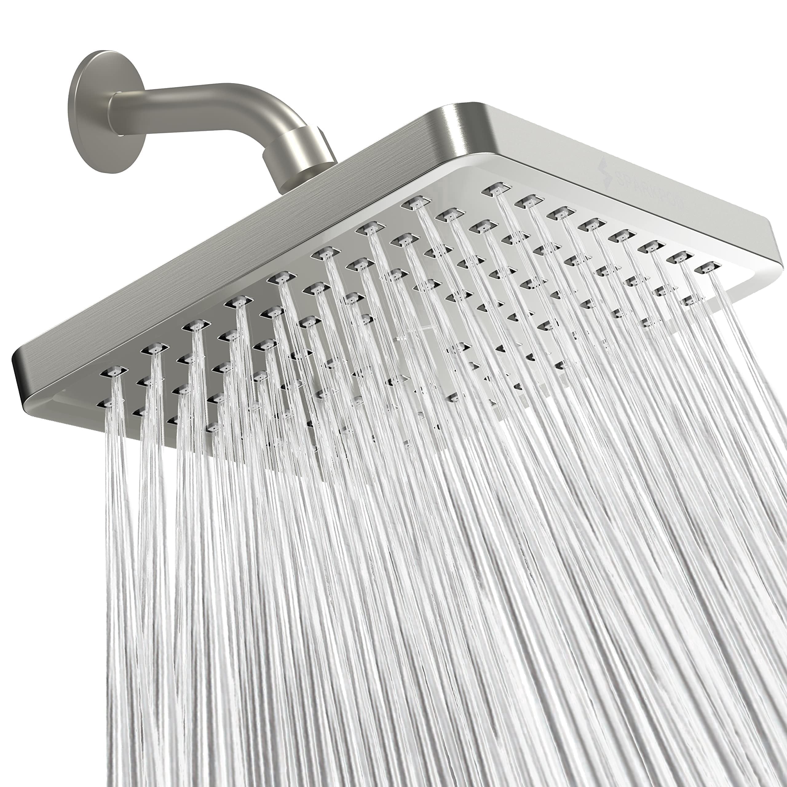 SparkPod, High Pressure Rainfall Shower Head, 1.8GPM, Brushed Nickel ...