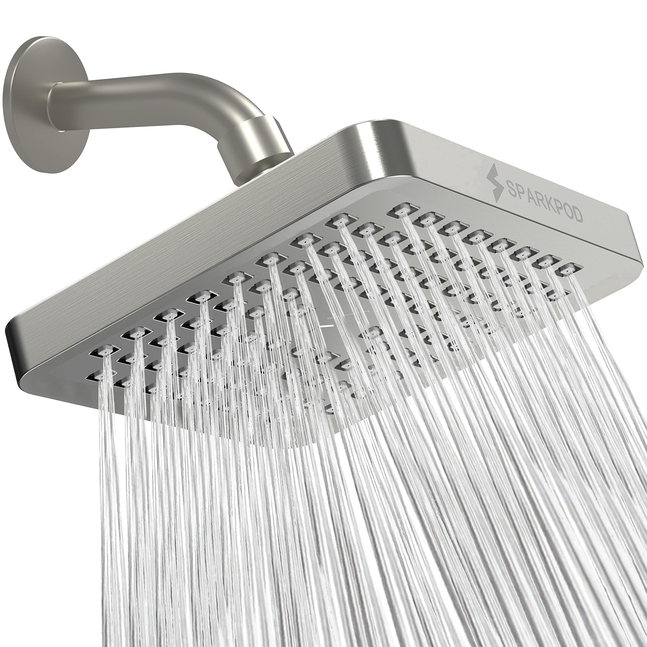 SparkPod, Shower Head, 6 inch Square Rainfall, High Pressure - Walmart.com