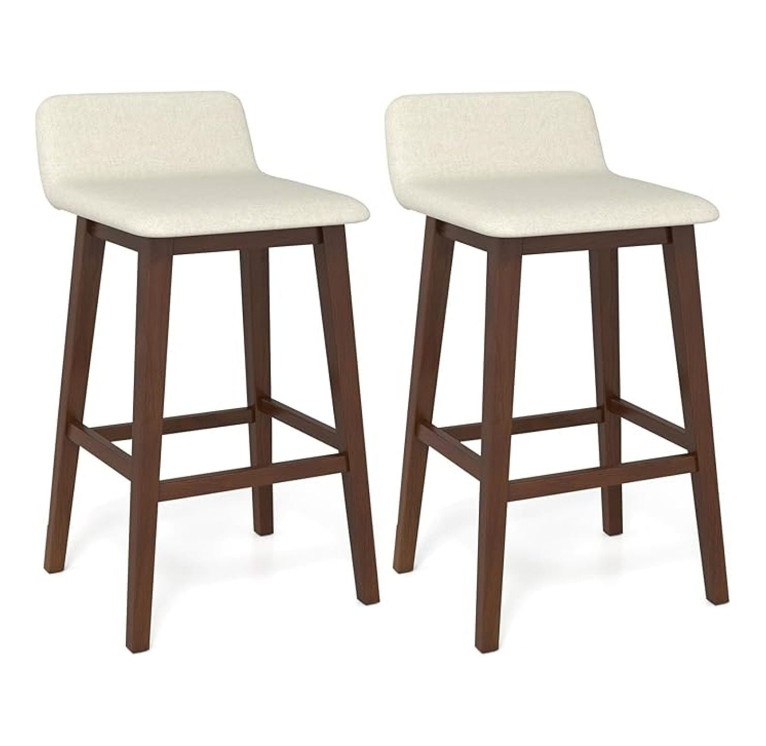SparkTrend 29" Bar Stools Set of 2, Upholstered Bar Height Barstools ...