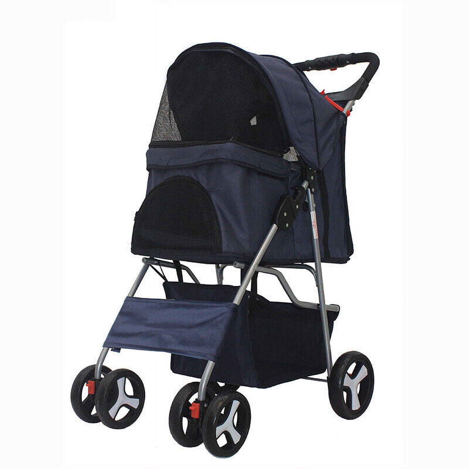 SparkTrend 4 Wheels Travel Stroller Pet Stroller Dog Cat Pushchair ...