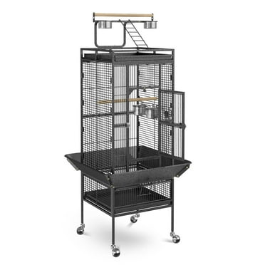 Yaheetech Extra-Large Rolling Iron Parrot Cage for Small Birds ...