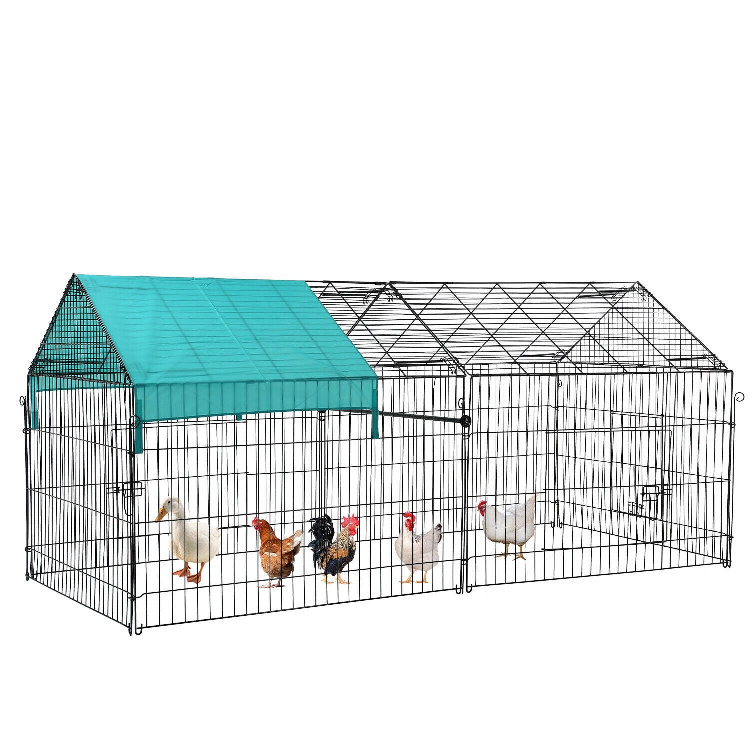 SparkTrend 86"×40" Chicken Coop Rabbit Cage Pet Playpen Large Portable ...