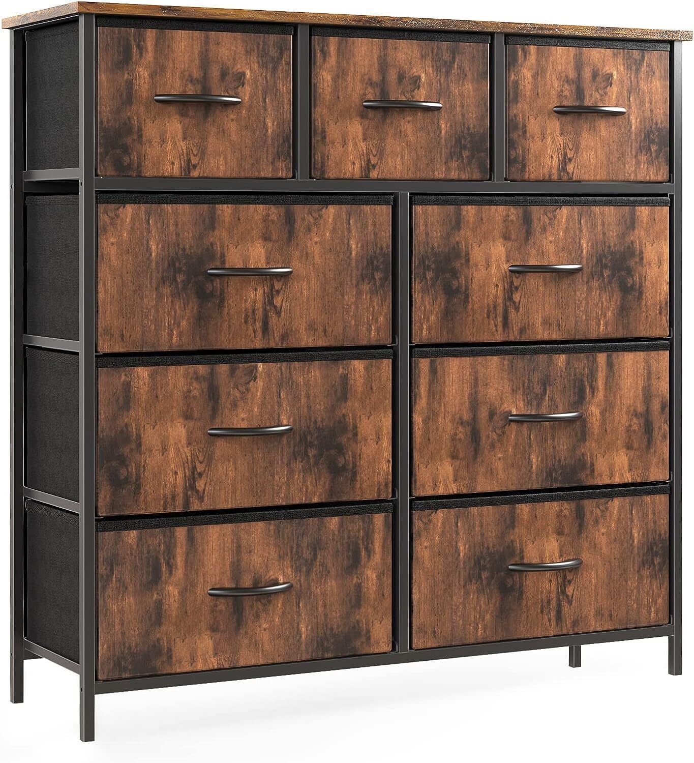 SparkTrend 9 Drawers Dresser for Bedroom, Fabric Storage Tower for ...