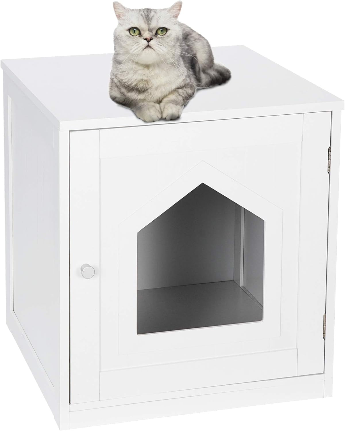 SparkTrend Cat Litter Box Enclosure Distinctive Cat House Indoor Crate ...
