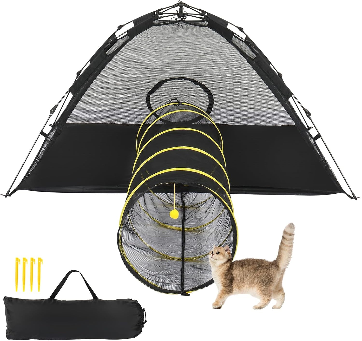 SparkTrend Cat Tent for Indoor and Outdoor,Outdoor Cat Play Tent with ...