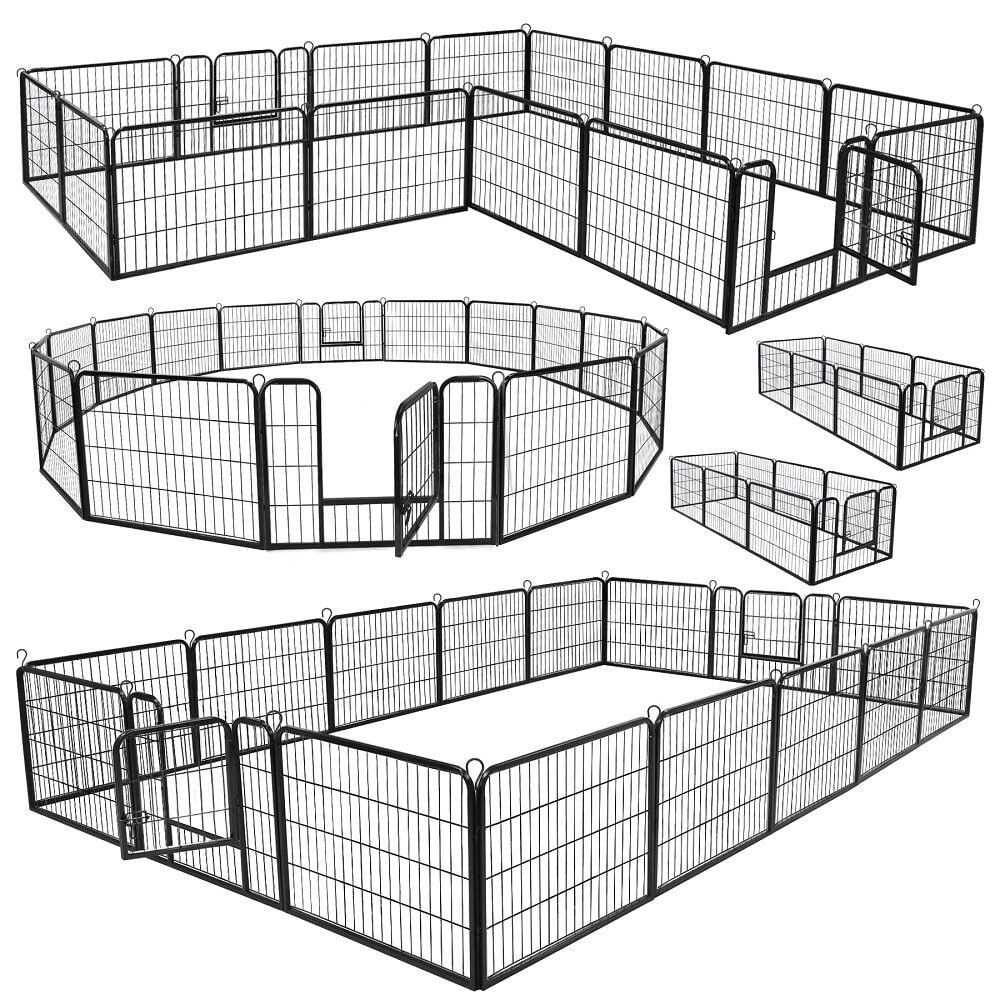SparkTrend Dog Playpen, Pet Gate Puppy Playpen Large Dog Kennel Dog ...