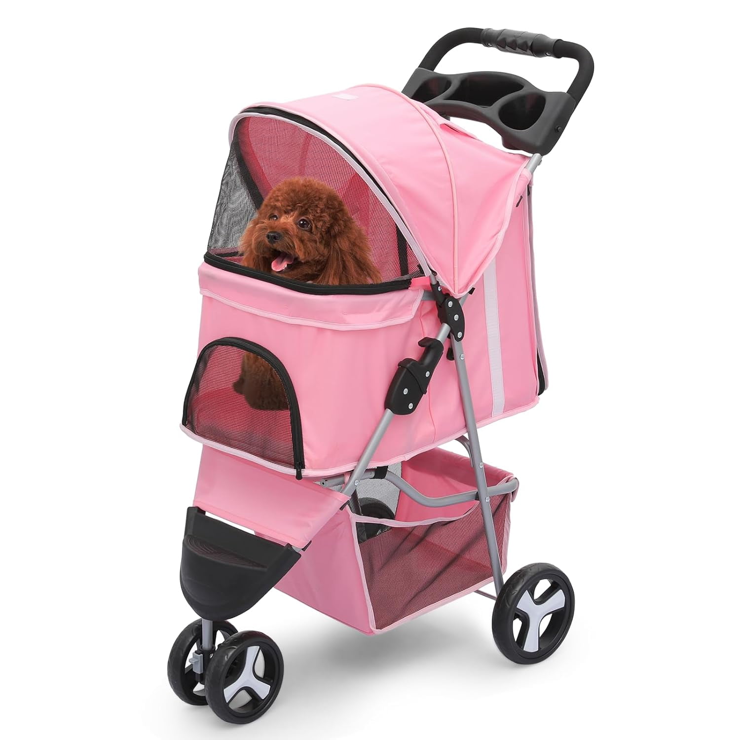 SparkTrend Dog Stroller for Dogs and Cats, Foldable Pet Jogger Stroller ...
