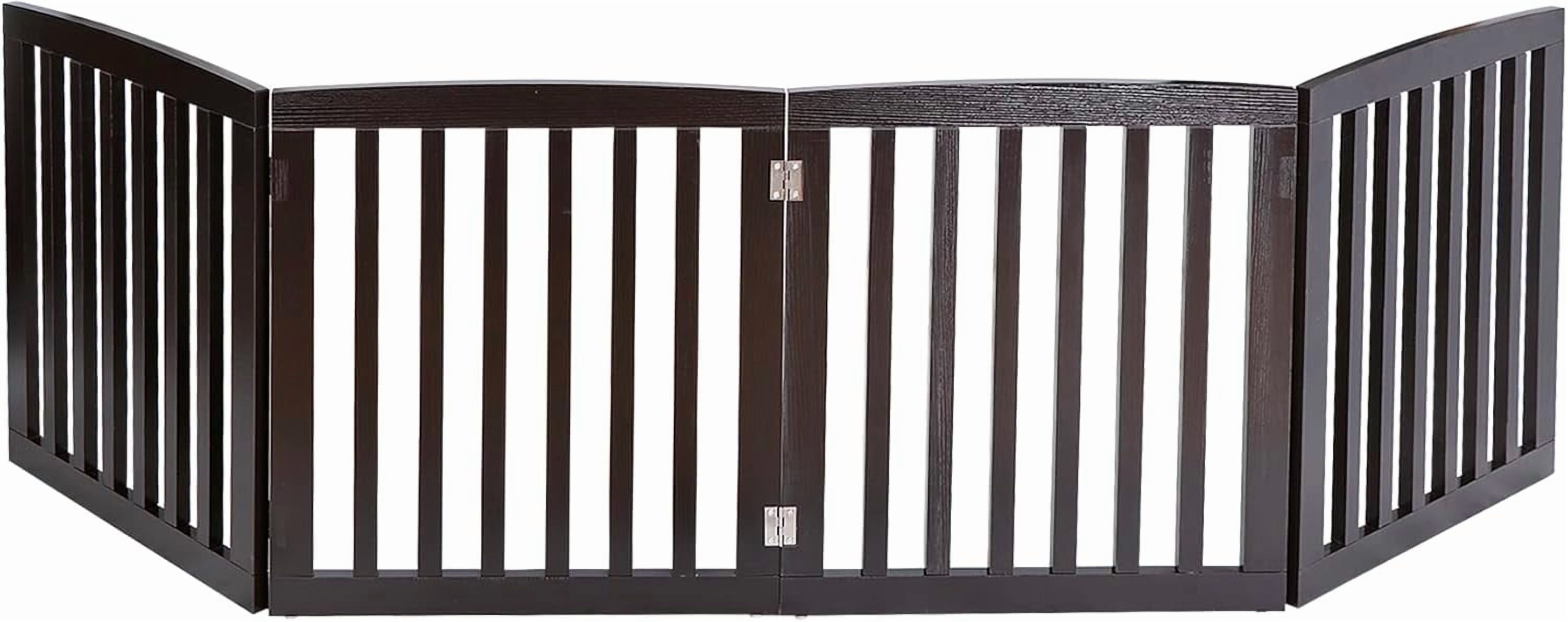 SparkTrend Freestanding Foldable Pet Gate for Dogs, 24 inch 4 Panels ...