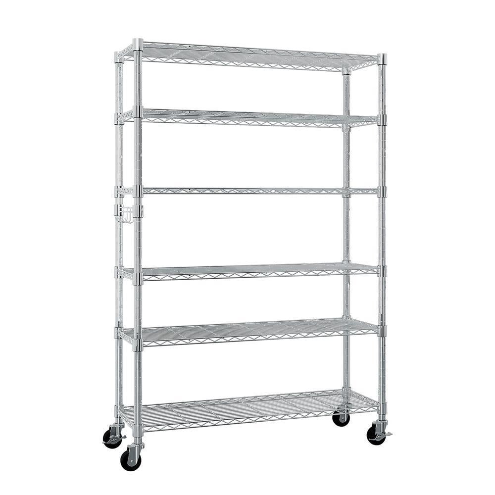 SparkTrend Heavy Duty 6 Tier Metal Shelving Rack for Garage Pantry ...