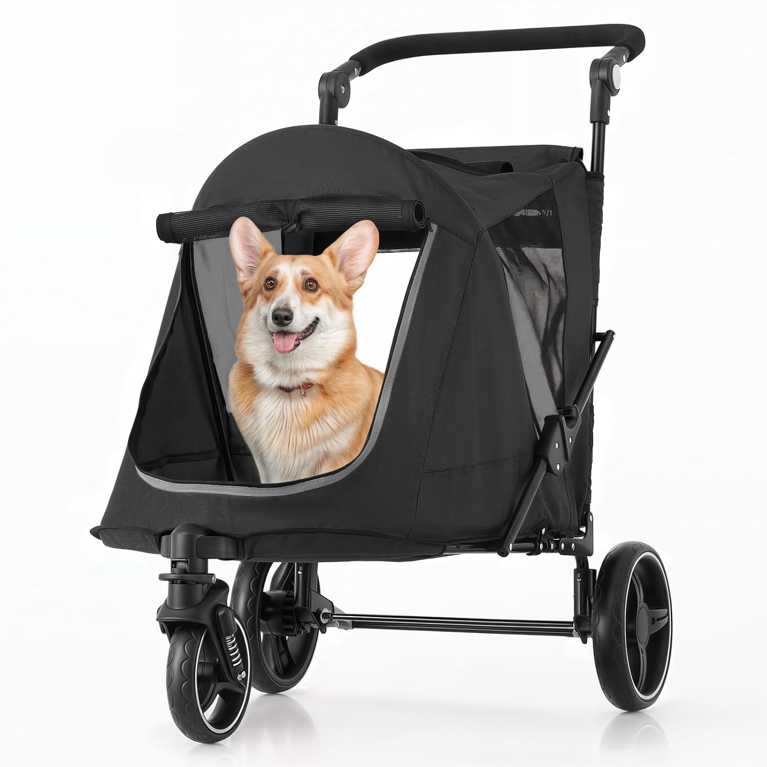 SparkTrend Pet Stroller for Large Dogs or Multiple Dogs Cats with ...