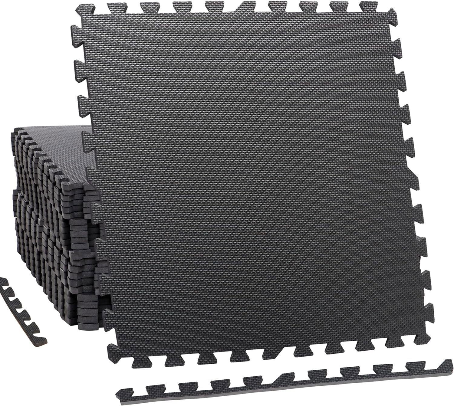 SparkTrend Puzzle Exercise Mat ½ in, EVA Interlocking Foam Floor Tiles ...
