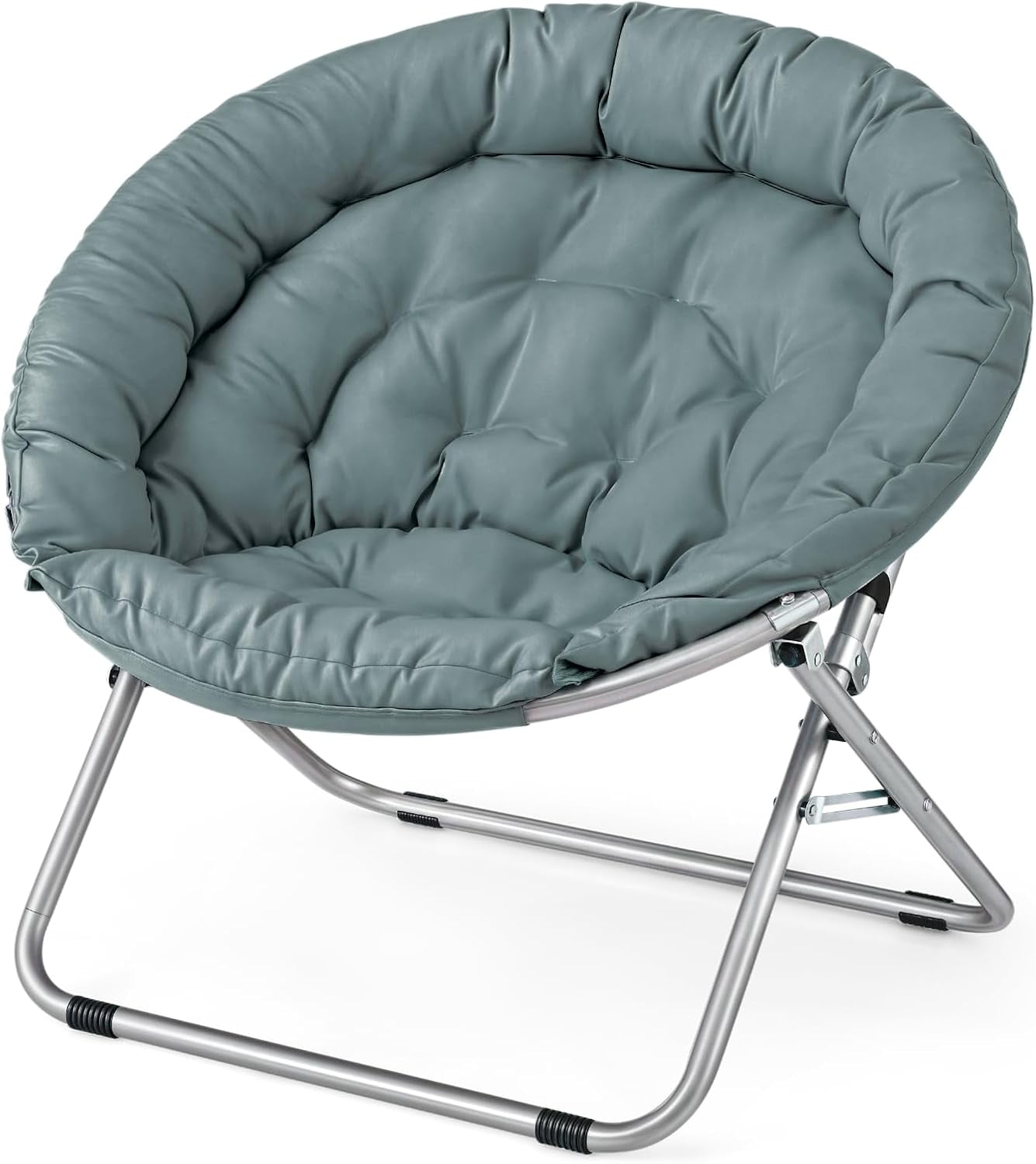 SparkTrend Round Folding Moon Saucer Chair for Bedroom, Extra Large ...