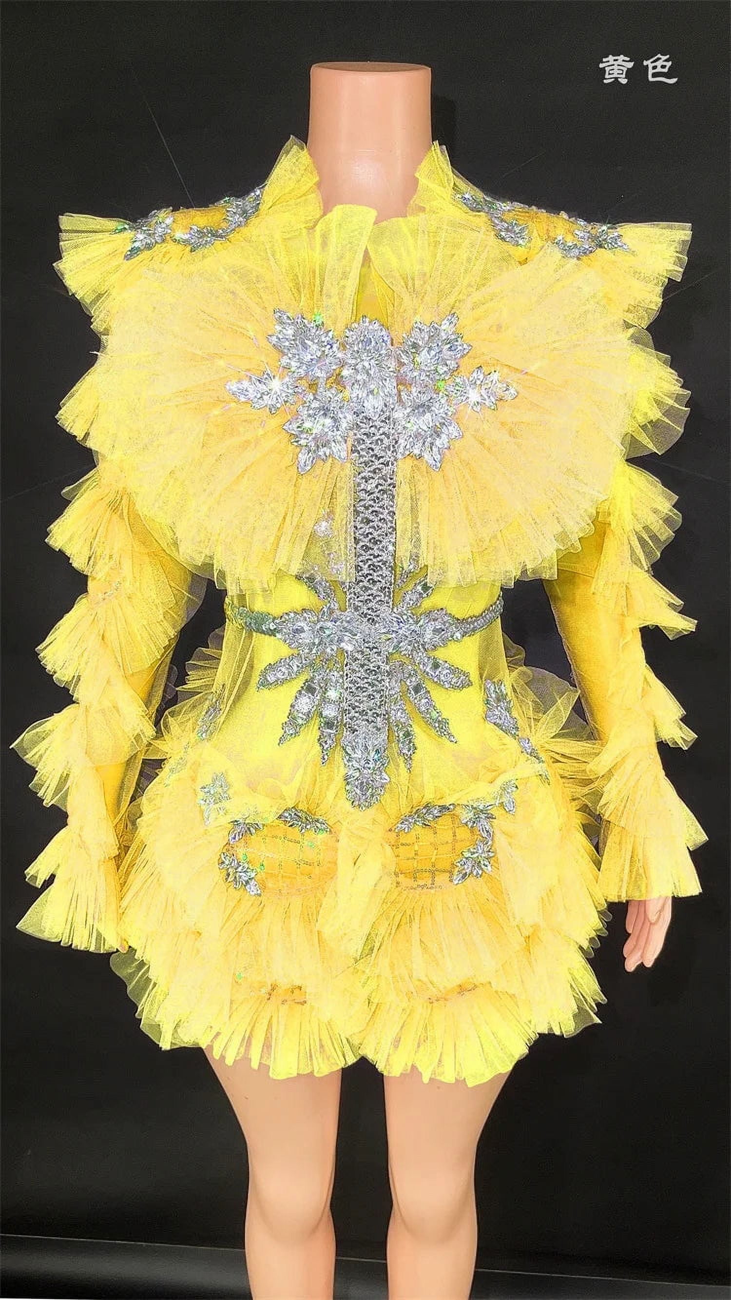 Sparking Diamonds Crystal Sexy Mesh See Through Bodycon Mini Dress ...