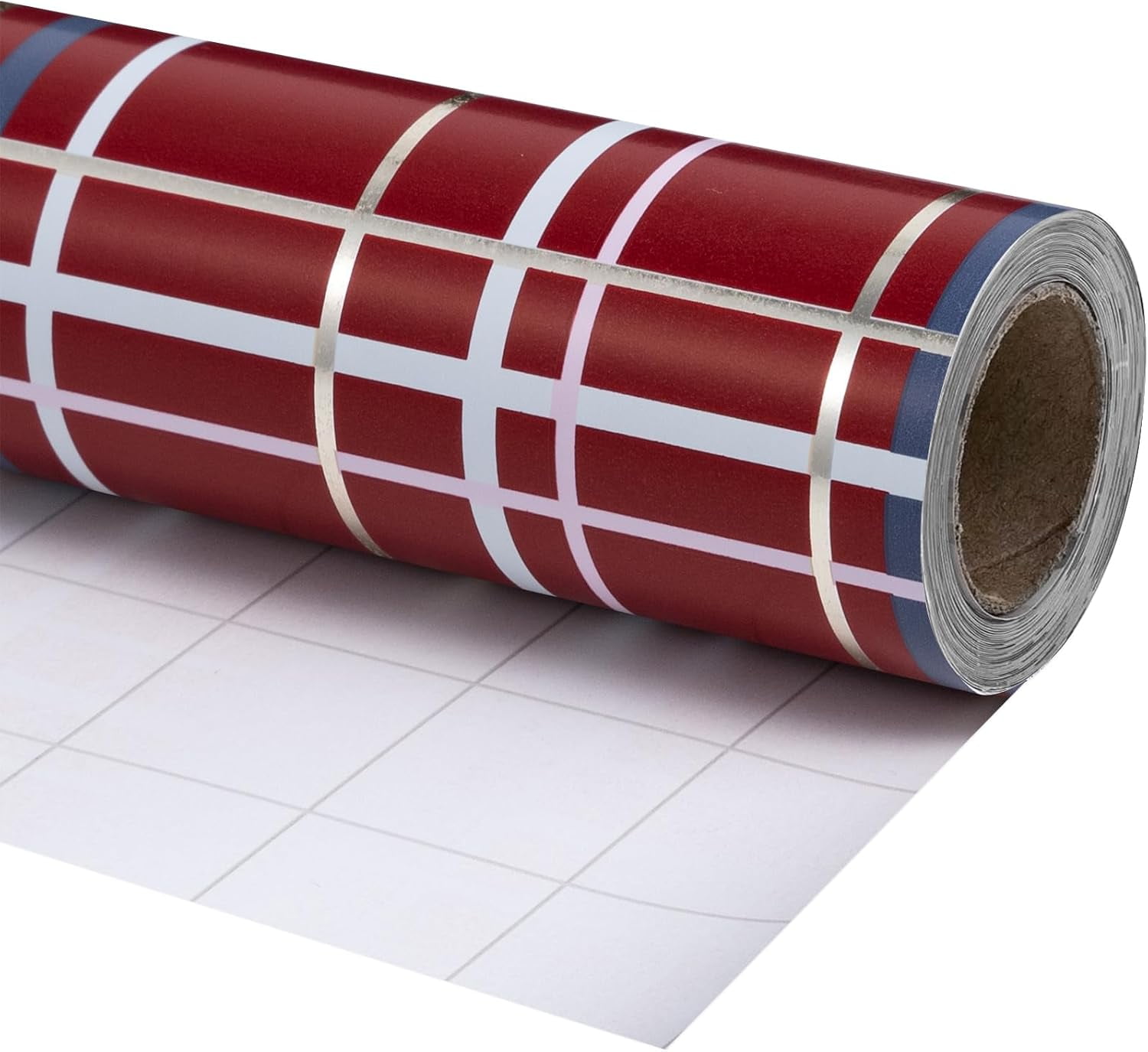 Sparklane Christmas Red Wrapping Paper Roll, Buffalo Plaid Red for ...