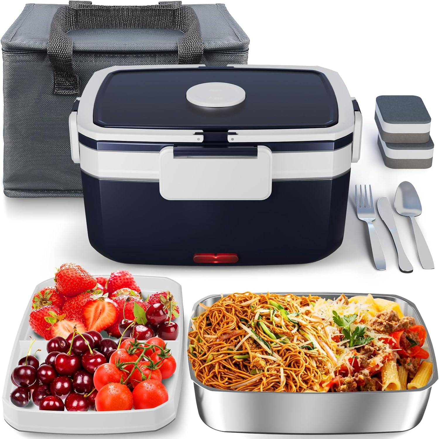 Sparklane Electric Heated Lunch Box for Men - 3 Liters Double Layer ...