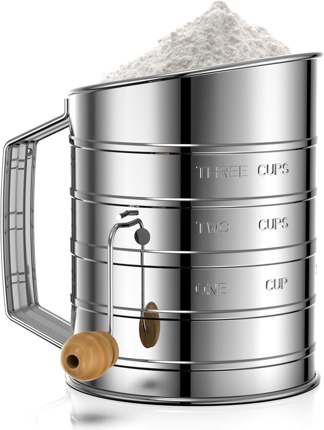 Sparklane - Flour Sifter for Baking, Stainless Steel 3 Cup Flour Sifter ...