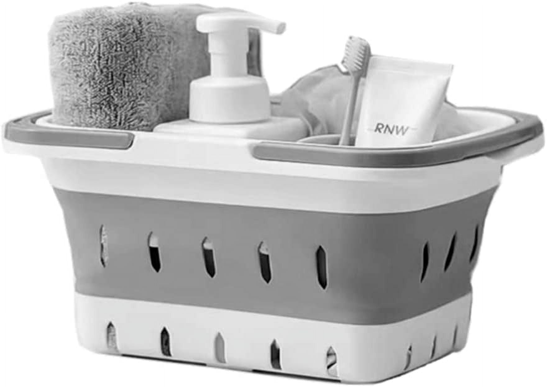Sparklane Portable Shower Caddy Tote, Plastic Storage Collapsible Caddy ...
