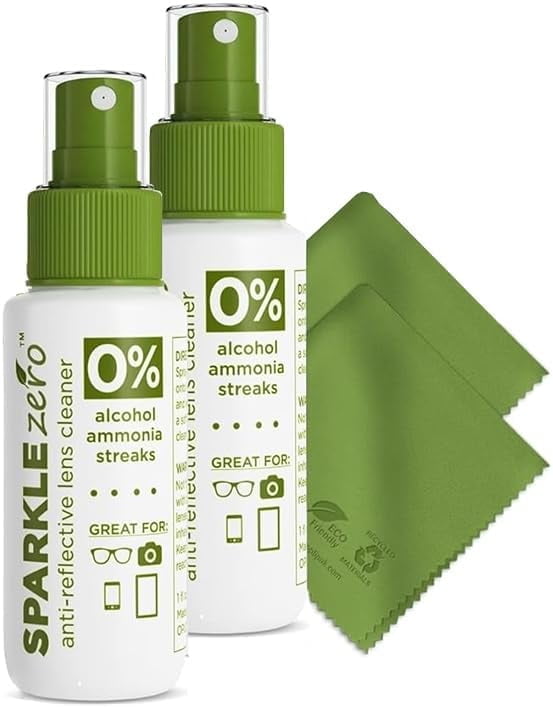 Sparkle Anti-Reflective Eco Friendly Lens Cleaner Spray Kit | (2X) 1oz ...