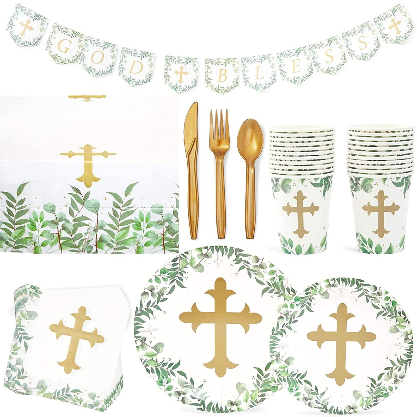 Sparkle and Bash 170-Piece SSF20 Religious Party Decorations, Set with ...