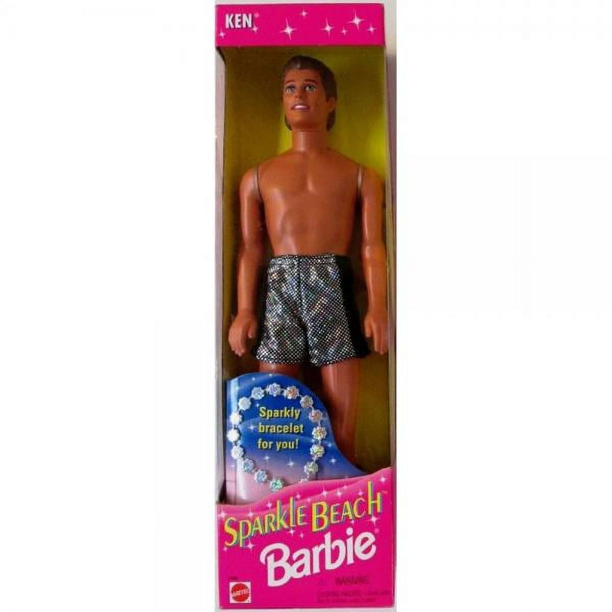 Barbie Sparkle Beach Ken Doll 1995 Mattel #14350 with a Bracelet for ...