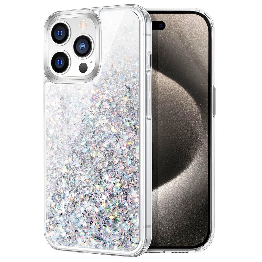 Sparkle Bling Liquid Quicksand Glitter Case for iPhone 15 Pro Max 14 ...