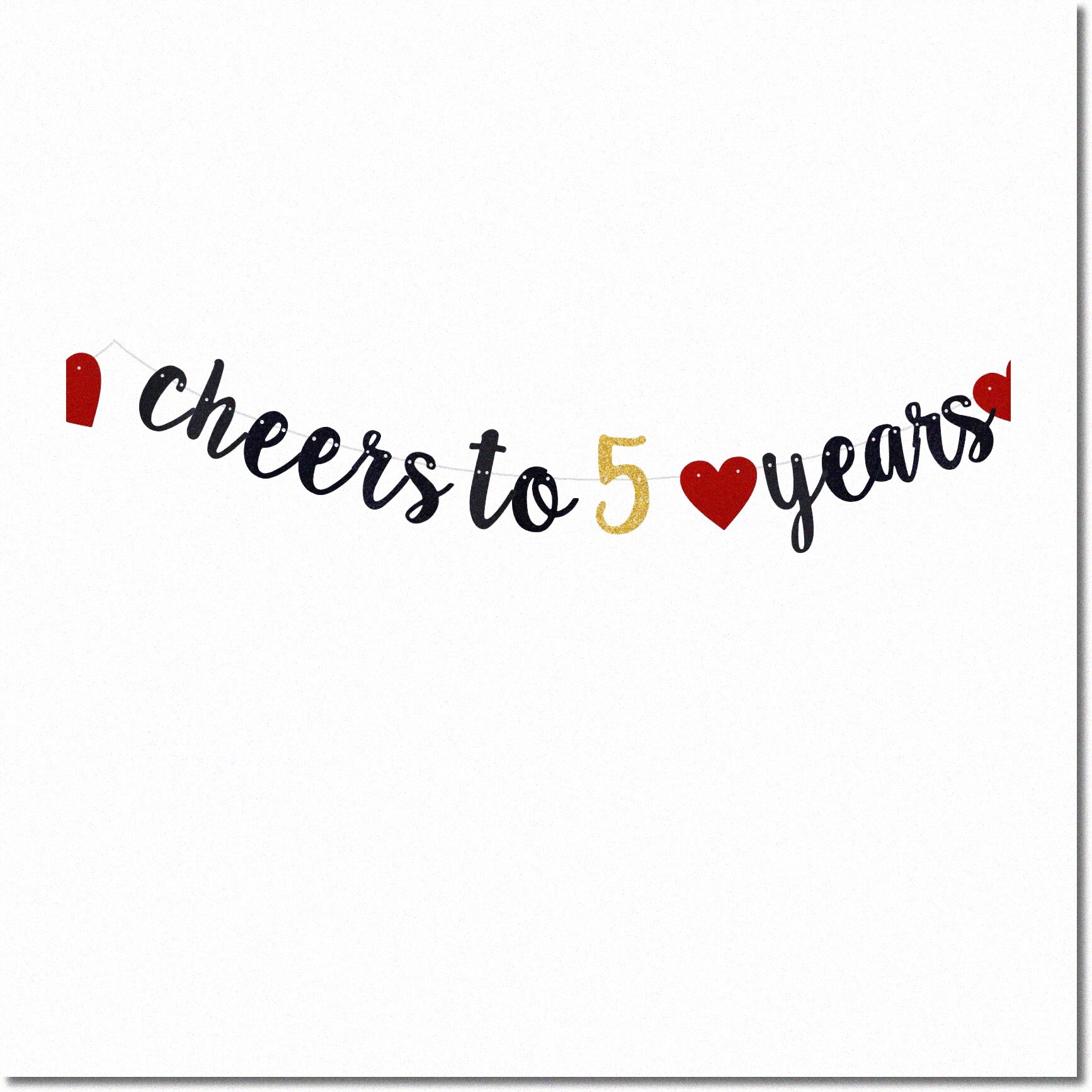 Sparkle & Celebrate 5 Years: Glittery Banner for Kids' 5th Birthday ...