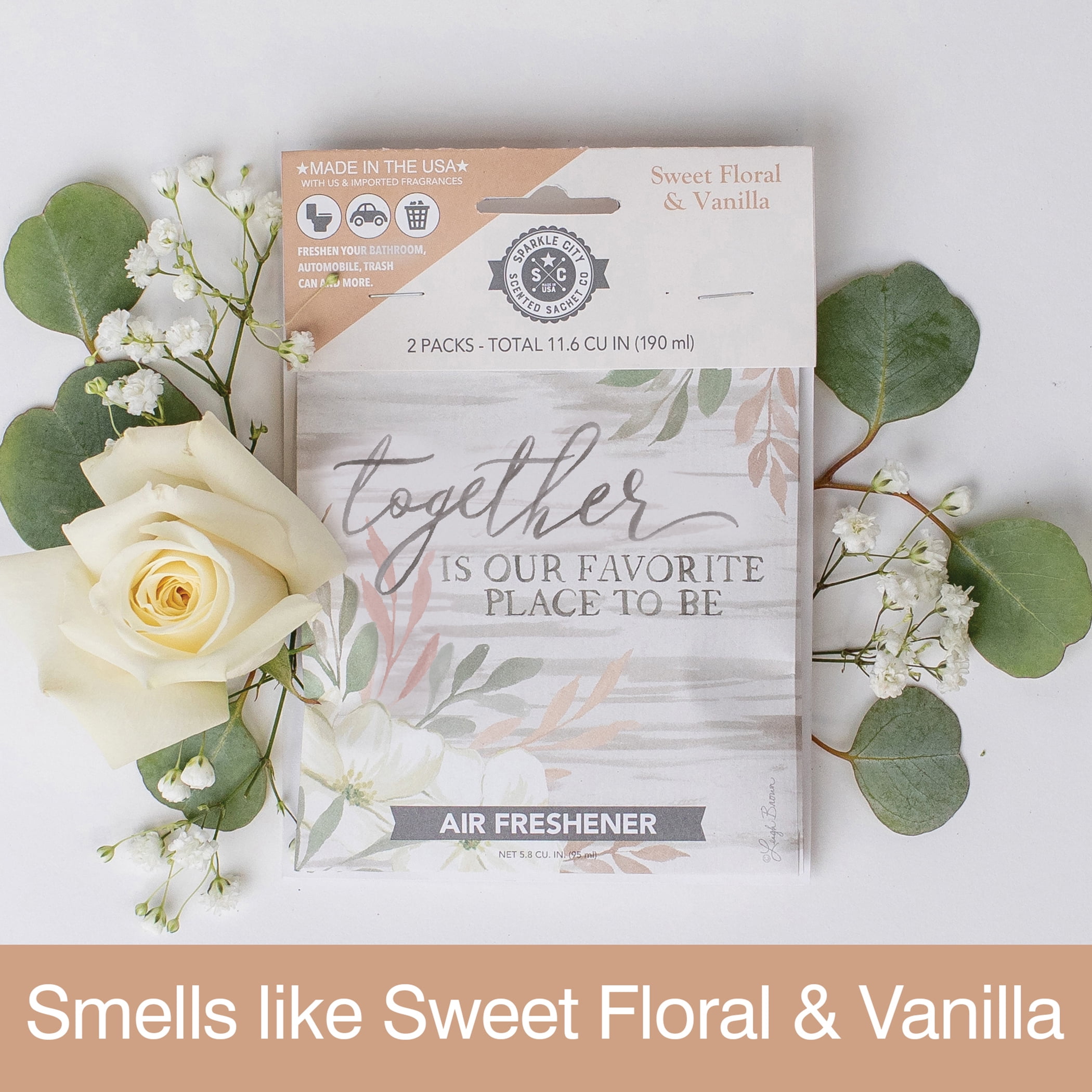 Sparkle City Scented Sachet 2 Pack Floral Fragrance Oil Room Freshener ...