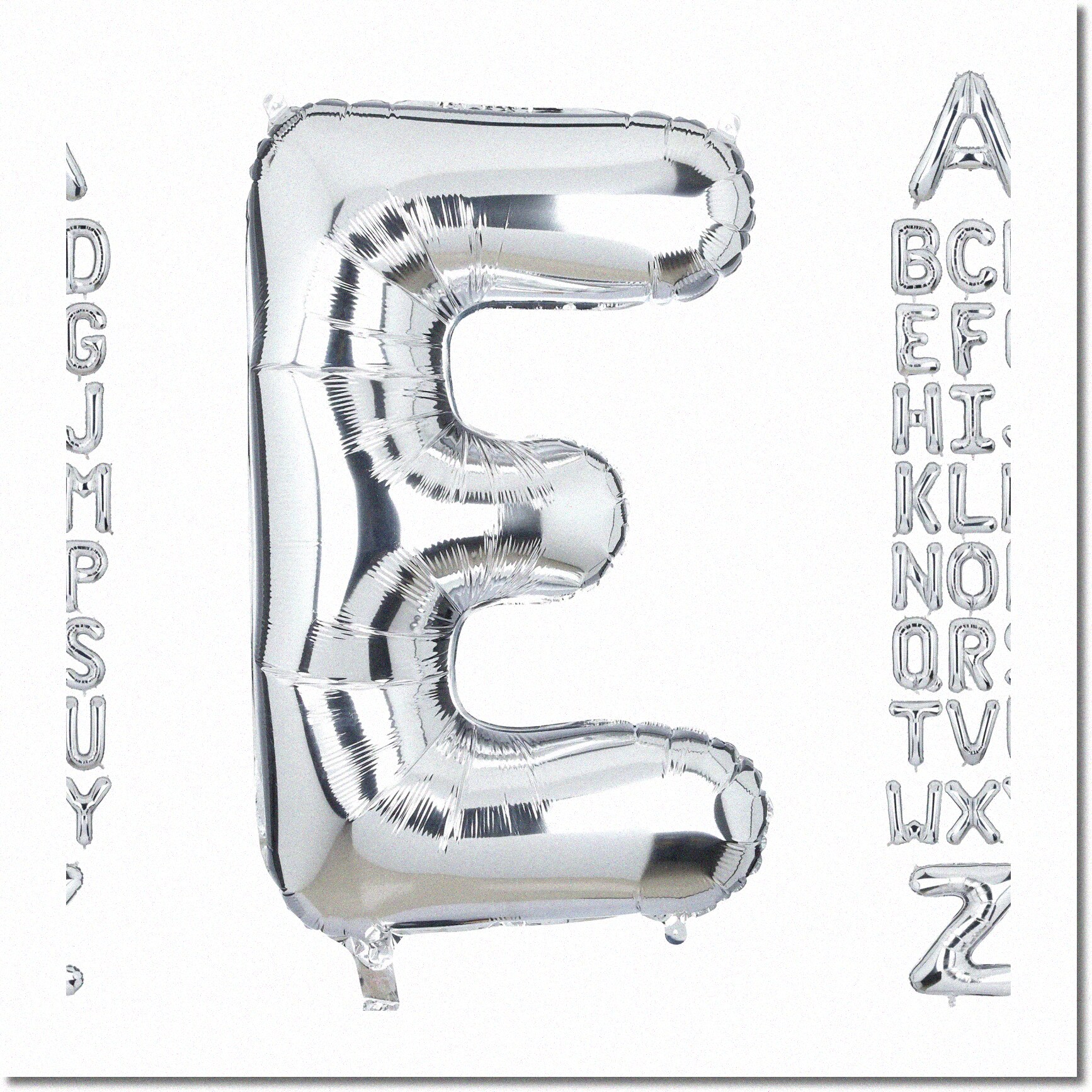 Sparkle-E Silver Alphabet Balloon: Jumbo 40" Mylar Helium Balloon for ...