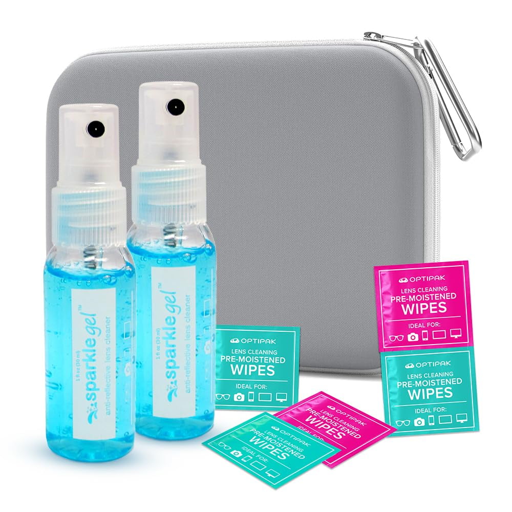 Sparkle Gel Anti-Reflective Lens Cleaner Spray Kit - (2) 1oz Glasses ...
