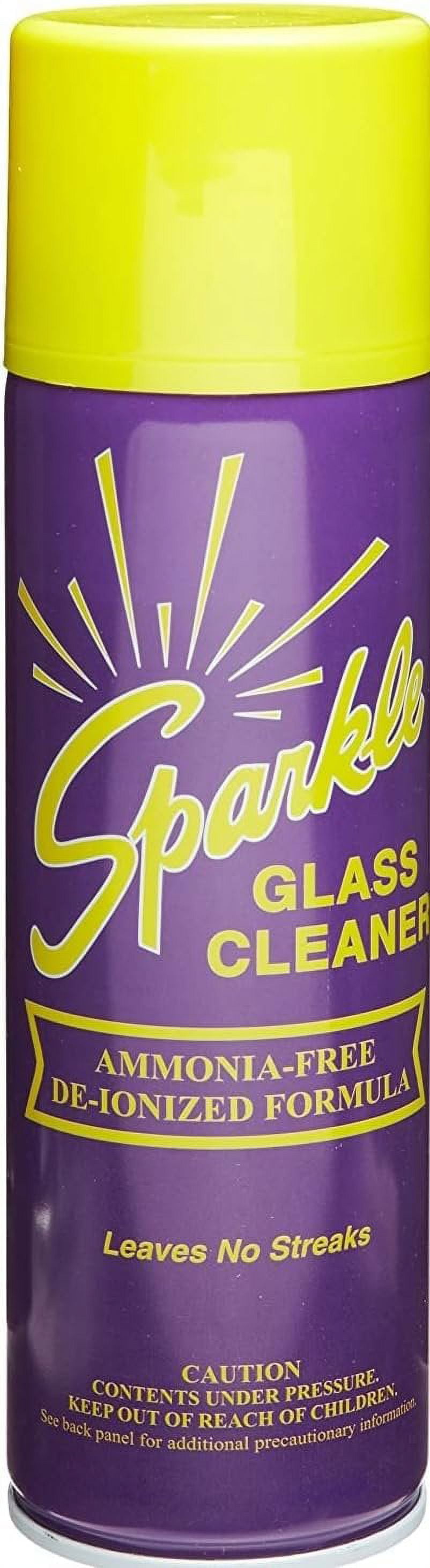 Sparkle Glass Cleaner Aerosol Spray Bottle, Ammonia-Free De-Ionized ...