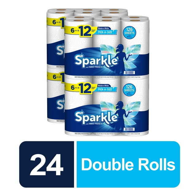 Sparkle Paper Towels, 24 Double Rolls, Pick-A-Size - Walmart Business ...