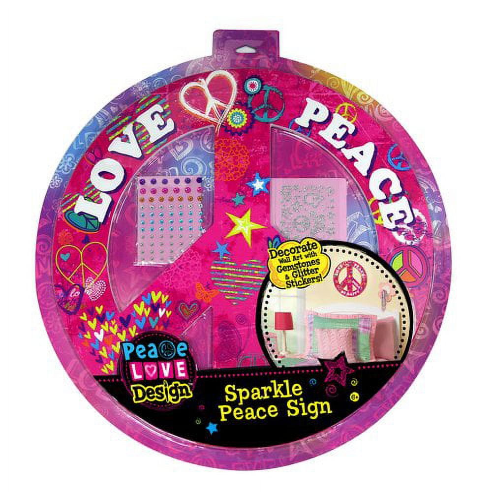 Sparkle Peace Sign Wall Art Kit - Walmart.com