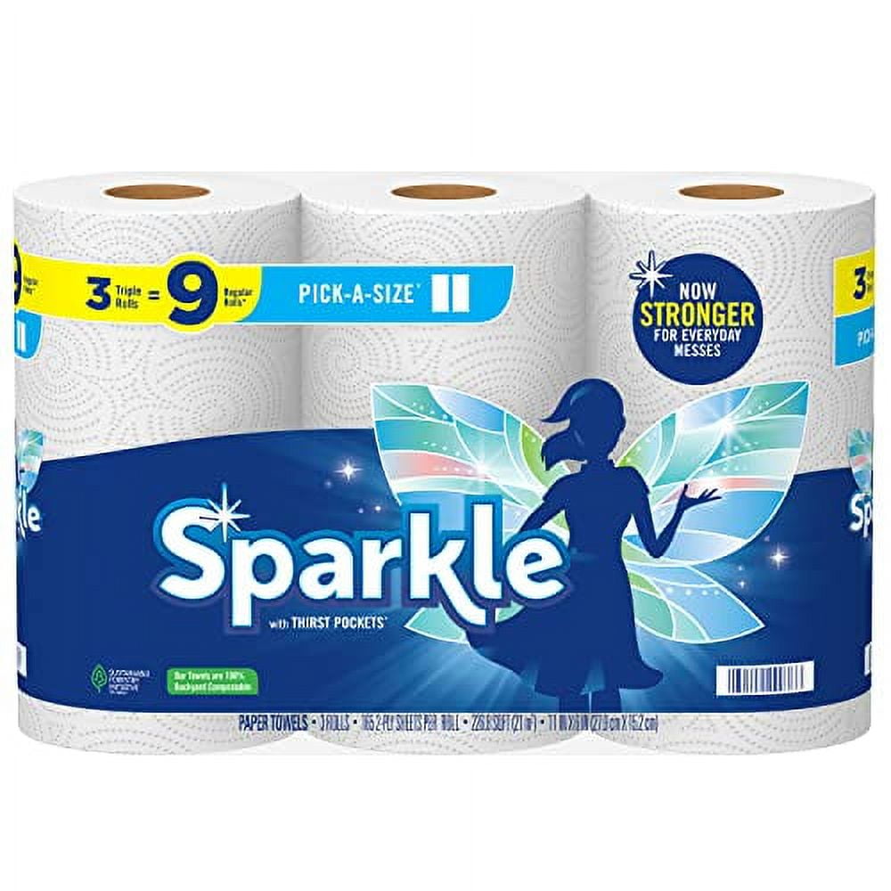 Sparkle Pick-A-Size Paper Towels, 3 Triple Rolls - Walmart.com