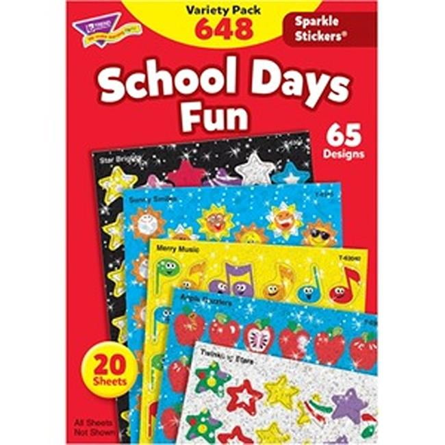 Sparkle Stickers School Days Fun Sticker - 648 Piece - Walmart.com