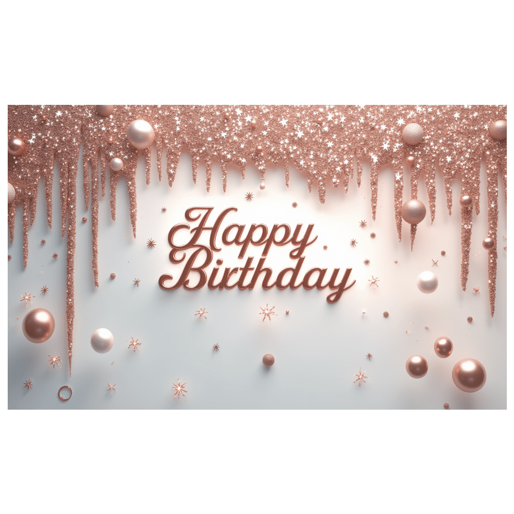 Sparkle Theme Birthday Banner Glitter Decoration Birthday Party ...