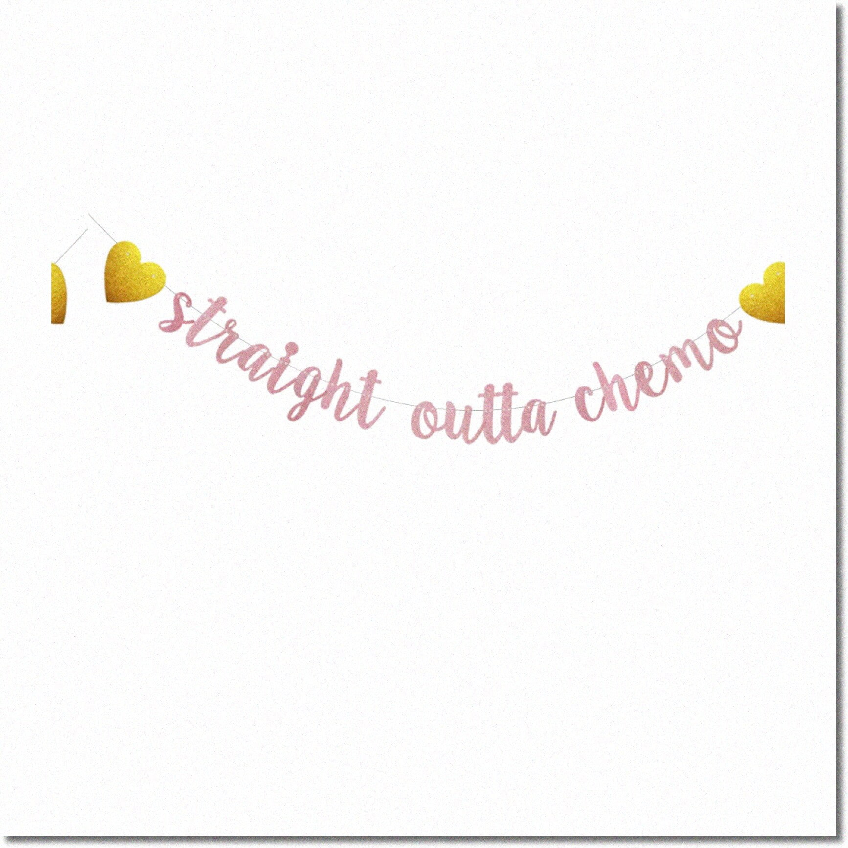 Gold Glitter Party Banner “Peace Out Chemo” Glitter Gold Banner ...