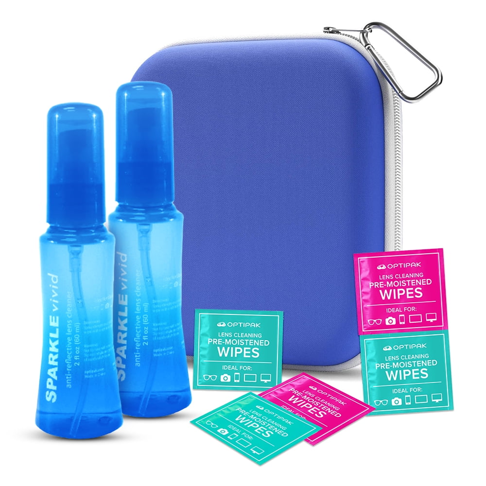 Sparkle Vivid Anti-Reflective Lens Cleaner Spray Kit - (2) 2oz Glasses ...