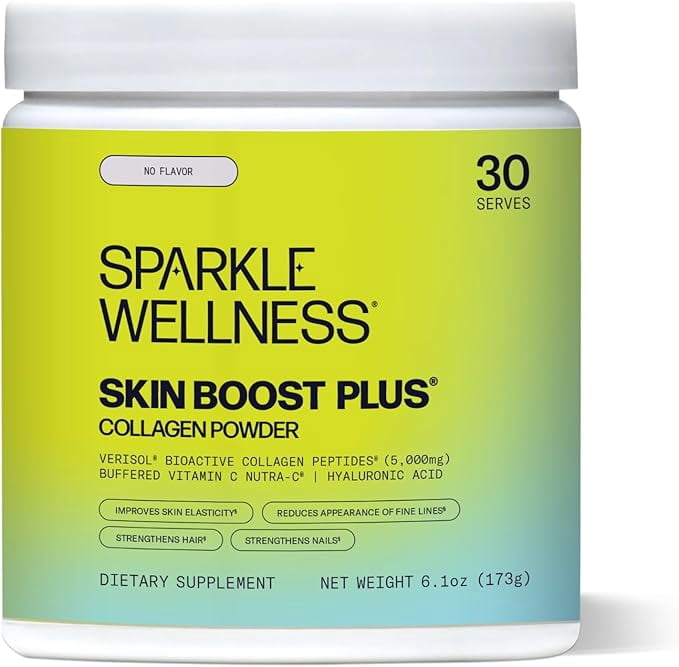 Sparkle Wellness Skin Boost Plus No Flavor 30-Serves Collagen Powder ...
